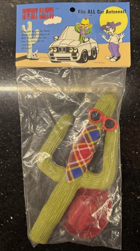 NIP SEALED Vtg Cowboy Cactus Antenna Topper Car Decor Sunglasses ...