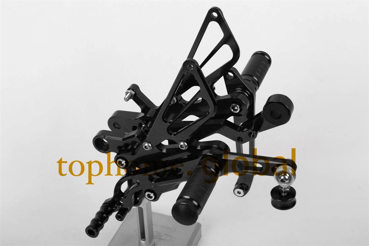 For Yamaha R6 R6R 2006-2015 CNC Black Foot pegs Rearsets Rear Set Shift ...