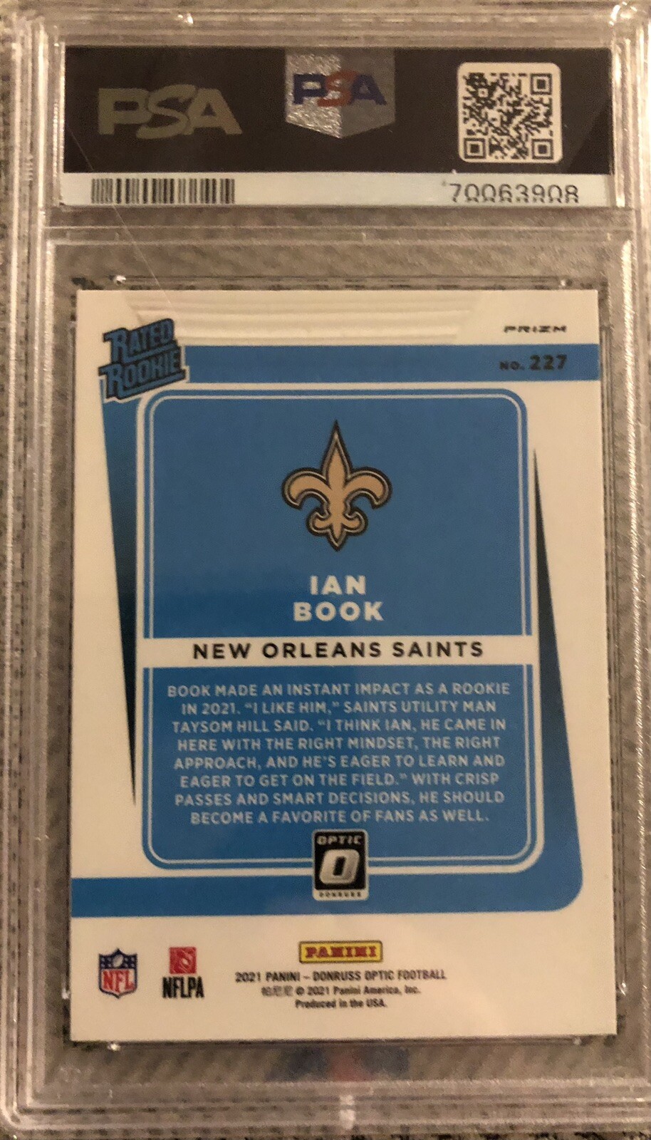 2021 Panini Donruss Optic - Rated Rookie Ian Book #227 Purple Shock ...