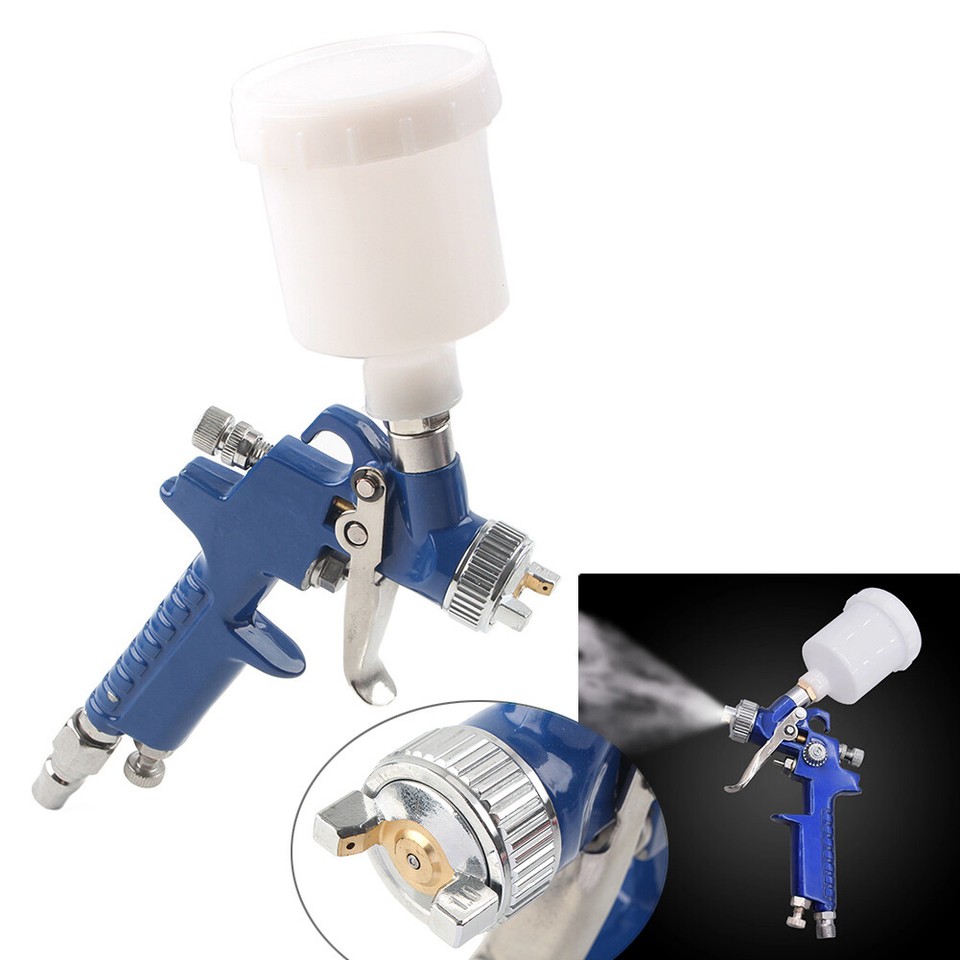 0.8mm/1.0mm Nozzle H2000 HVLP Air Paint Spray Gun Auto Detail Touch Up ...