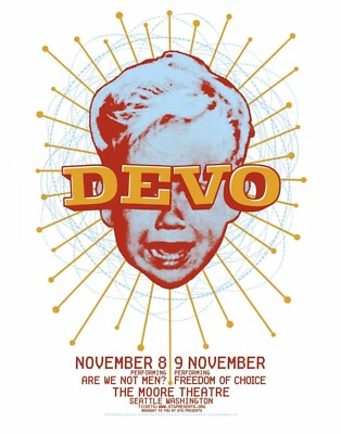 DEVO Reprint 13" x 19" Concert Poster | eBay