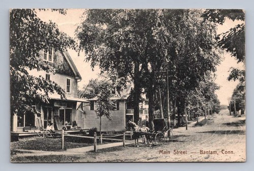 Main Street General Store BANTAM Connecticut Antique Collotype Postcard ...