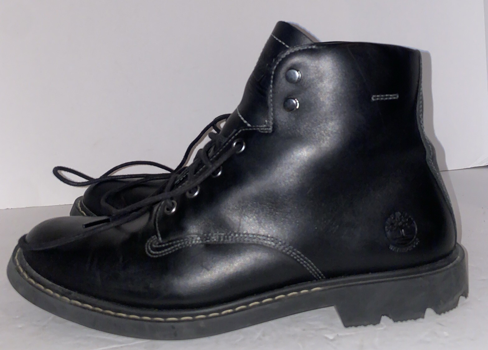 TIMBERLAND WATERPROOF BLACK LEATHER ANKLE BOOTS SIZE … - Gem