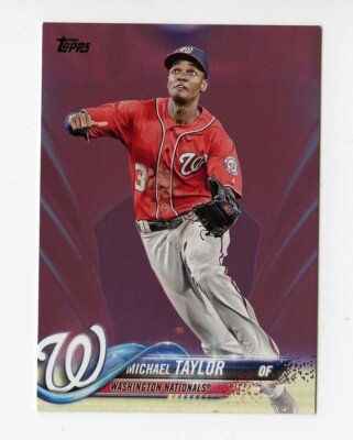 D900 MICHAEL TAYLOR 2018 TOPPS PINK MOTHER'S DAY BCA 1%0 #461 NATIONALS ...
