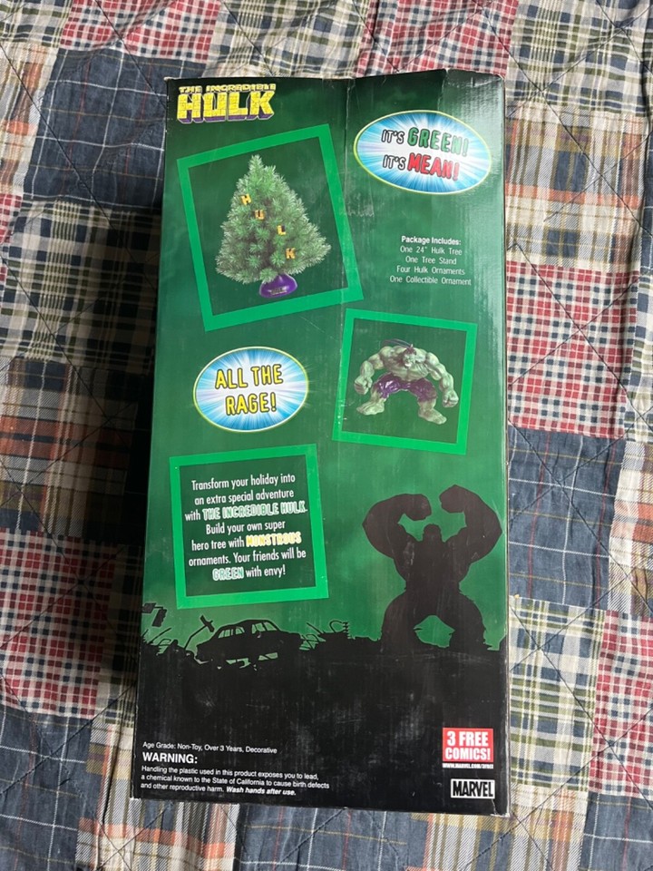New 2003 2 ft Marvel INCREDIBLE HULK Smashin' Spruce Christmas Tree ...