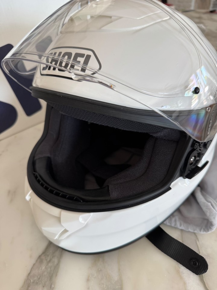 Shoei QWEST White Full Face Helmet/Clear Visor/Size Large/Like New/No ...