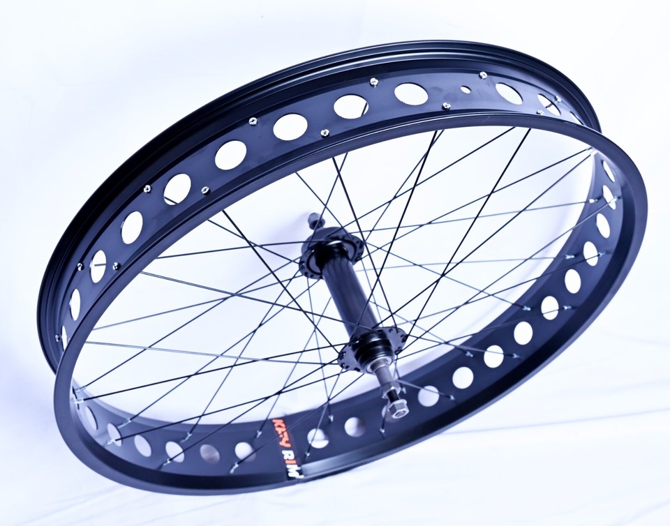 26" Adult Fat Tire 26x4.0 Bicycle wheel Bike Wheel 2 wheels convert kit ...