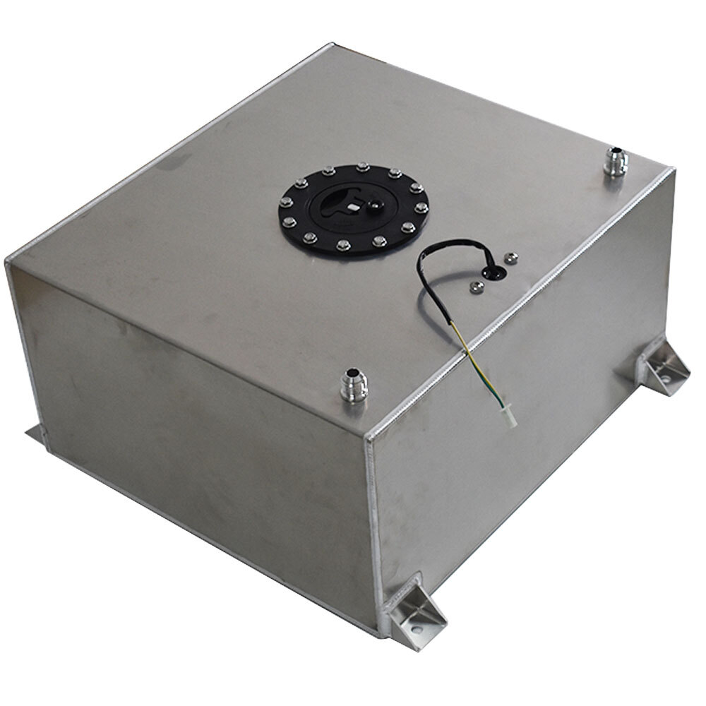 Labwork 15 Gallon Polished Aluminum Racing Drift Fuel Cell Tank & level ...