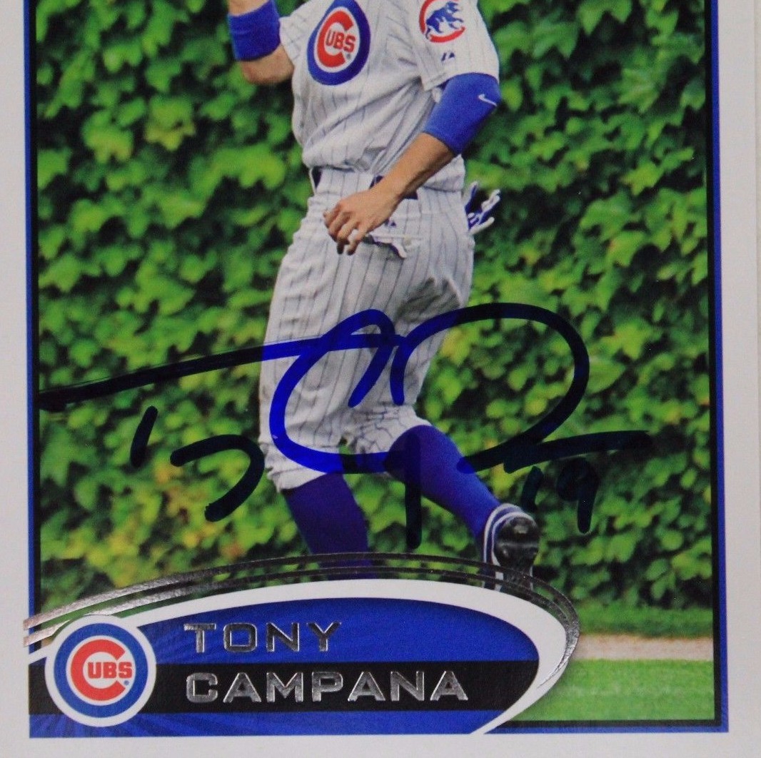 Chicago Cubs Tony Campana Signed 2012 Topps Autograph Card #580 TOUGH ...