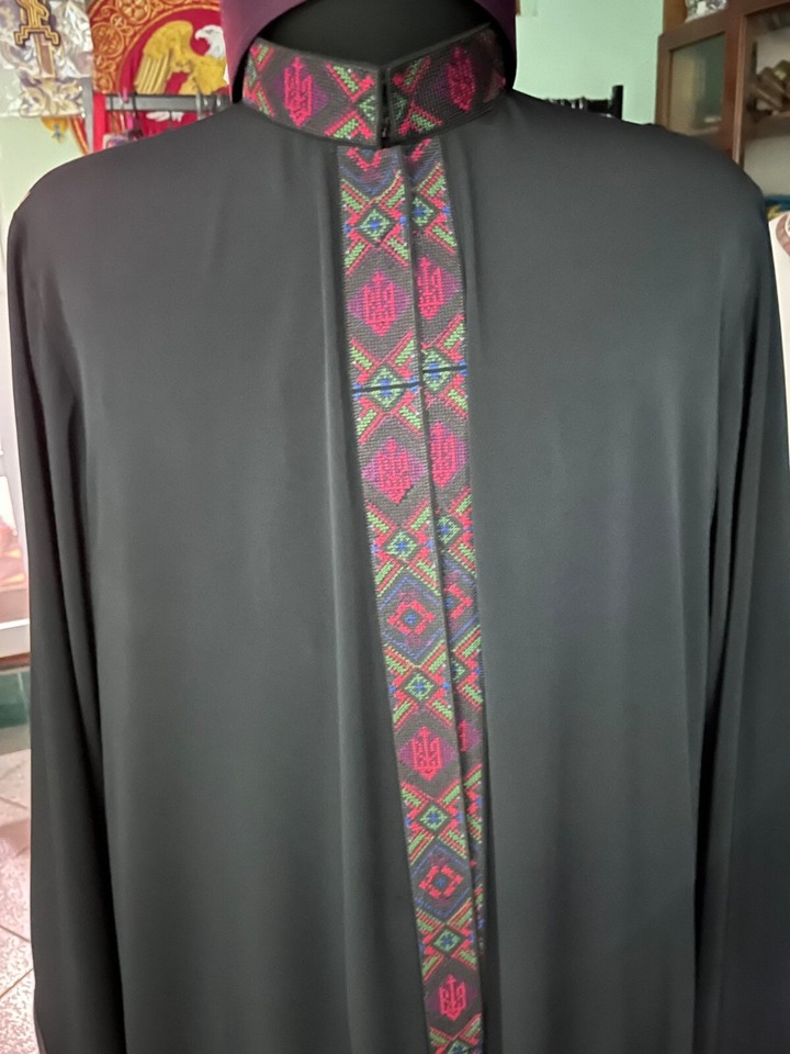 Embroidered set in Ukrainian style: cassock, riassa - Orthodox vestment ...