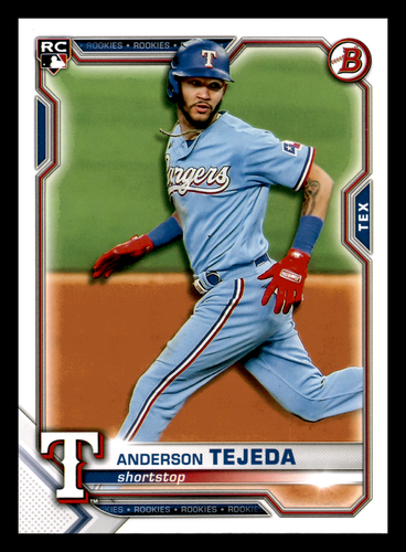 2021 Bowman Anderson Tejeda RC Rookie Texas Rangers #33 Mint | eBay