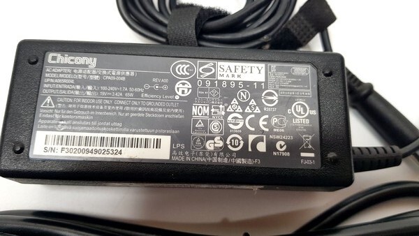 Chicony AC Adapter With Power Cord 65W 19V 3.42A A065R004L CPA09-004B ...