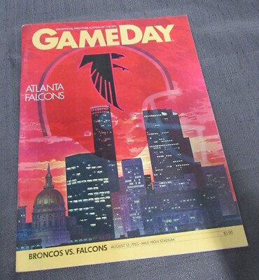 1983 Denver Broncos vs. Falcons Program John Elway Rookie Season | eBay