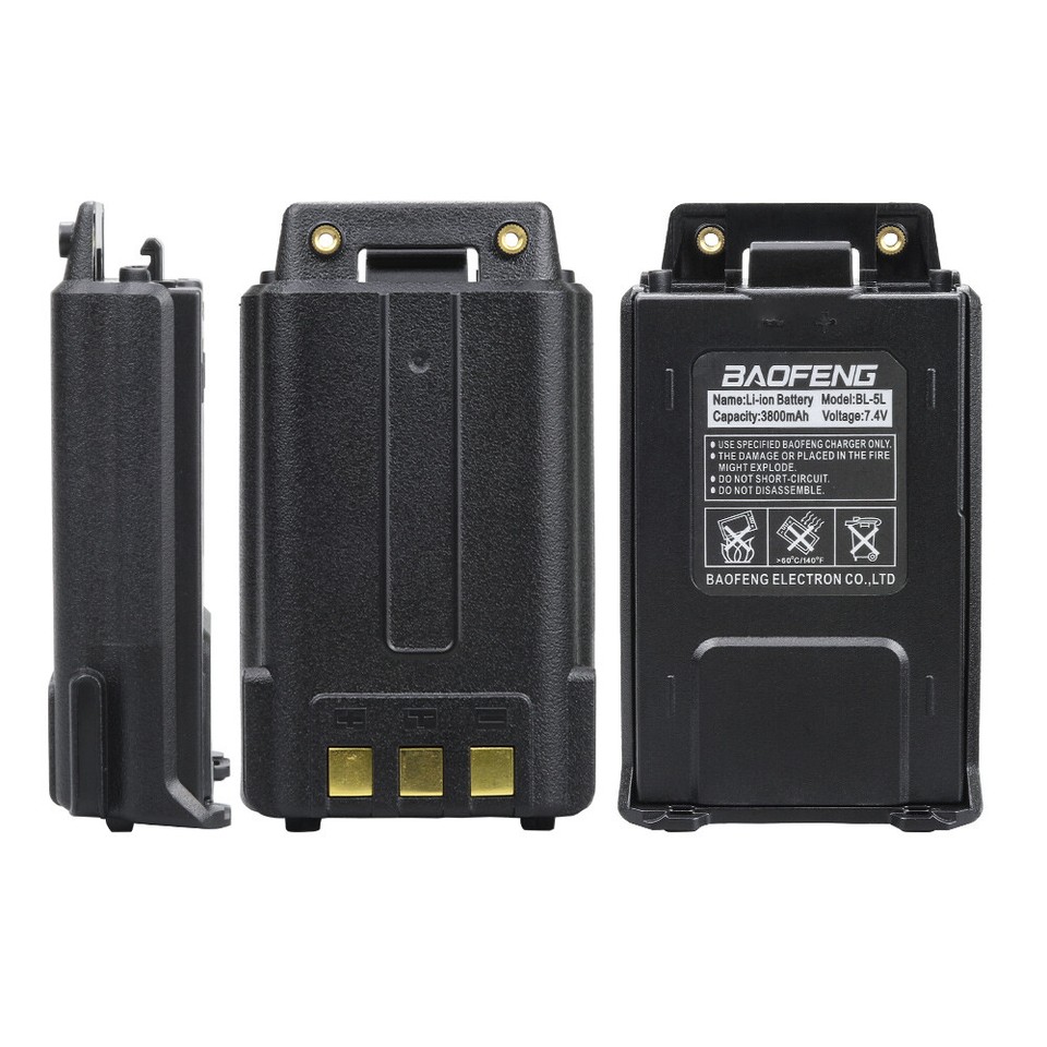 New Baofeng 3800mAh UV-5R Battery USB Type C Fast Charge BL-5L Battery ...