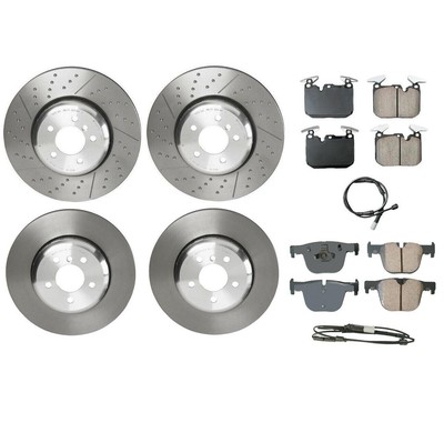 Akebono Euro Front and Rear M Brake Kit Disc Rotors Pads For BMW F30 ...