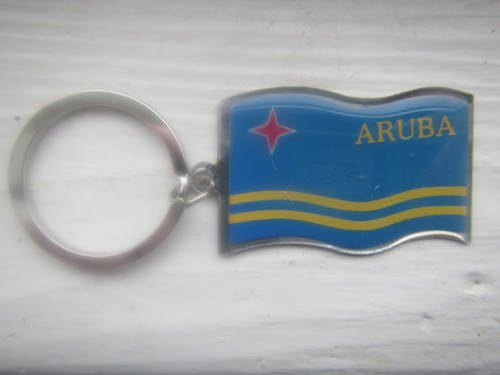 Caribbean Country Island Aruba Souvenir Metal Flag Logo Keychain ...