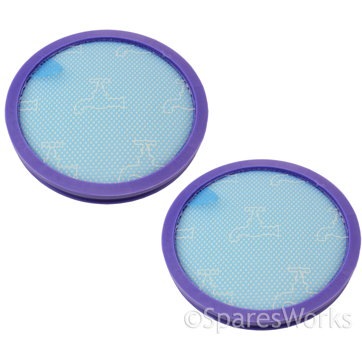 Washable Pre Motor Round Filters (Blue) for Dyson DC27 Vacuum Cleaner ...