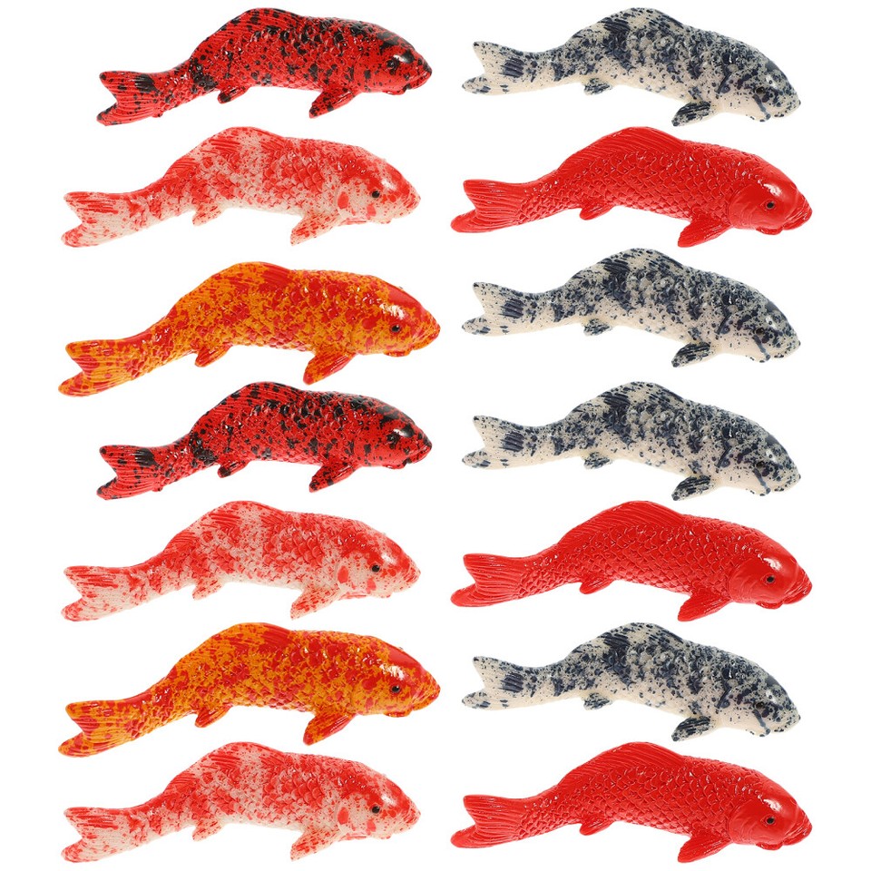 5Pcs Fish Simulated Fake Fish Aquarium Accessories Tank Landscape Decor ...
