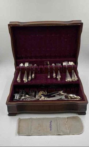 Silver Plated Silverware Ornate Complete Collection Flatware Set In ...