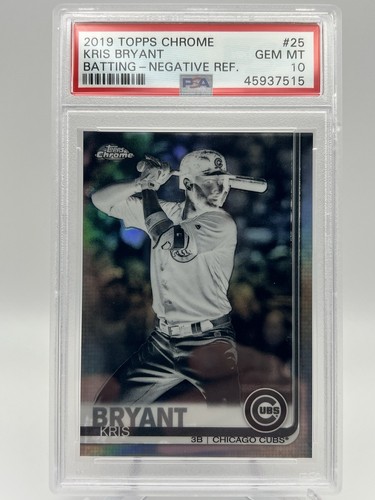 2019 Topps Chrome Kris Bryant Negative Refractor #25 PSA 10 | eBay