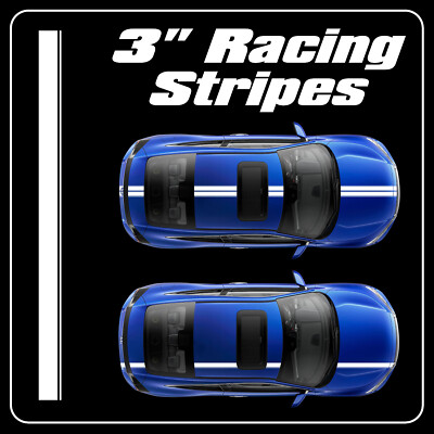 3"x72" V2 Glossy Vinyl Racing Stripes Decals Pinstripes | eBay
