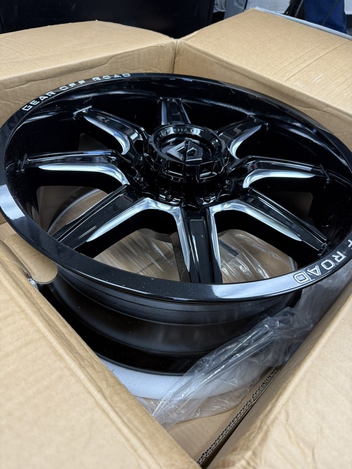 (Set of 4) Gear Off-Road 765BM Ridge 20x9 8x180 +18mm Black/Milled ...