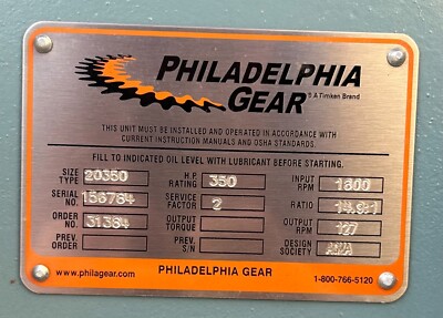 Philadelphia Gear Reducer (surplus stock...new) | eBay