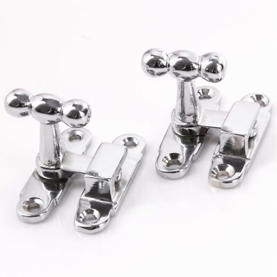 2 x CHROME SHOWCASE LATCH Display Cabinet/Cupboard Fastener Show Case ...