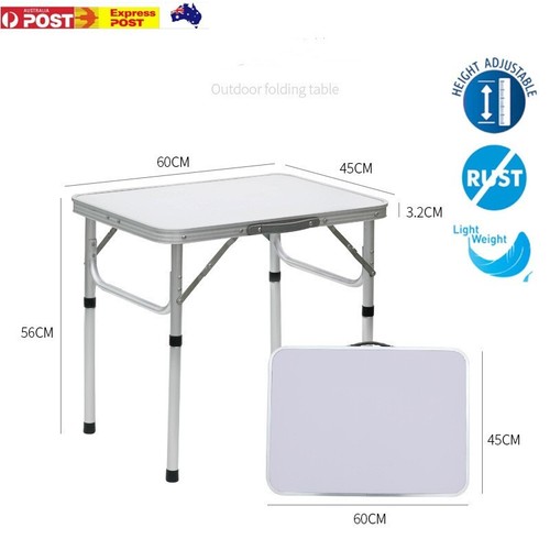 3E Folding Camping Table Adjustable Portable Picnic Outdoor BBQ Desk ...