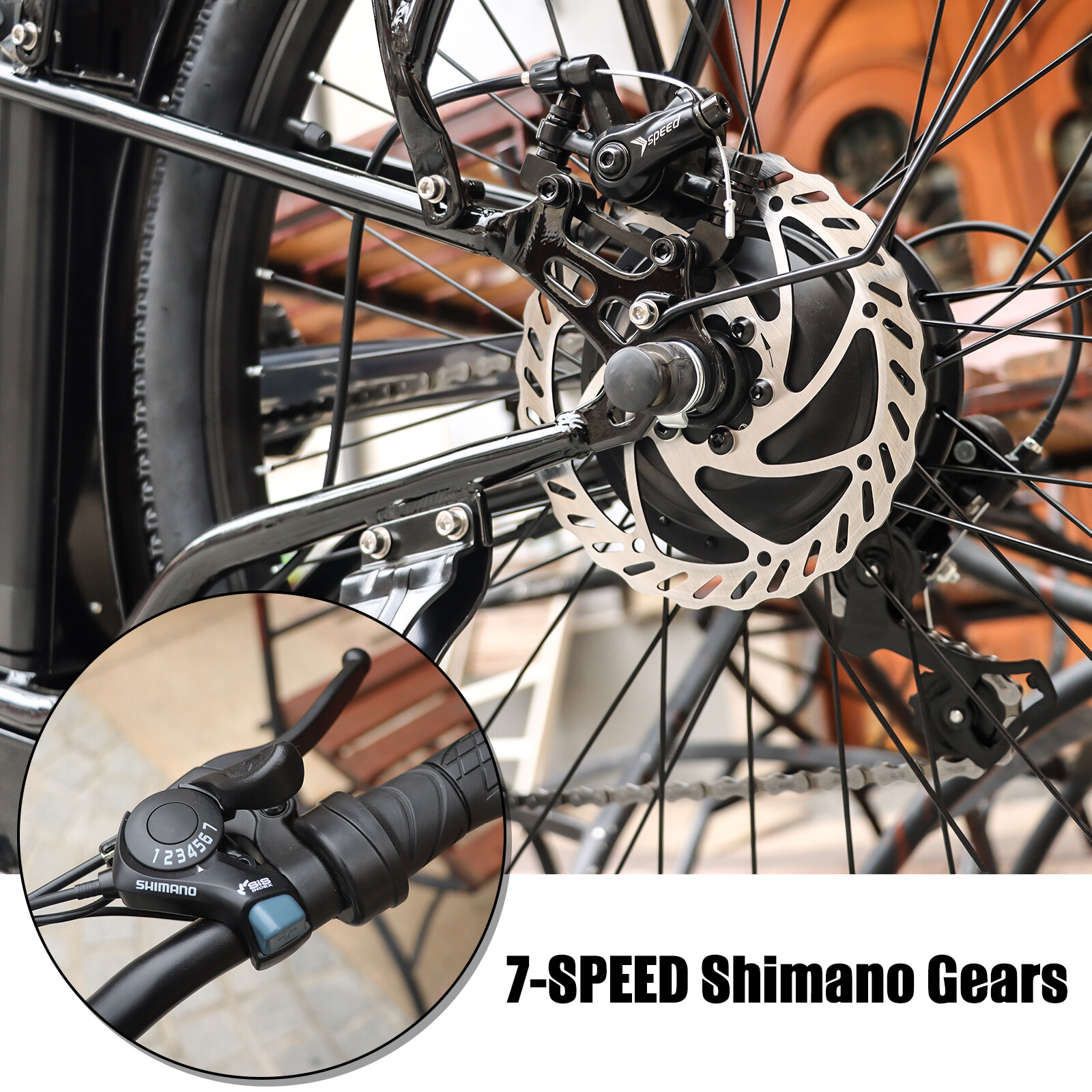 Axiniu 26" Electric Bike for Adult 750W Motor City Bicycle Commuter ...