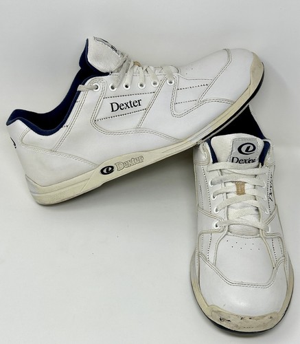 Dexter Ricky II Bowling Shoes Mens 12M White w/ Blue B1836-9 Slide Rite ...