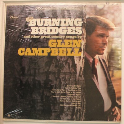 Glen Campbell Lp Burning Bridges On Capitol - Sealed / Sealed (Hole ...