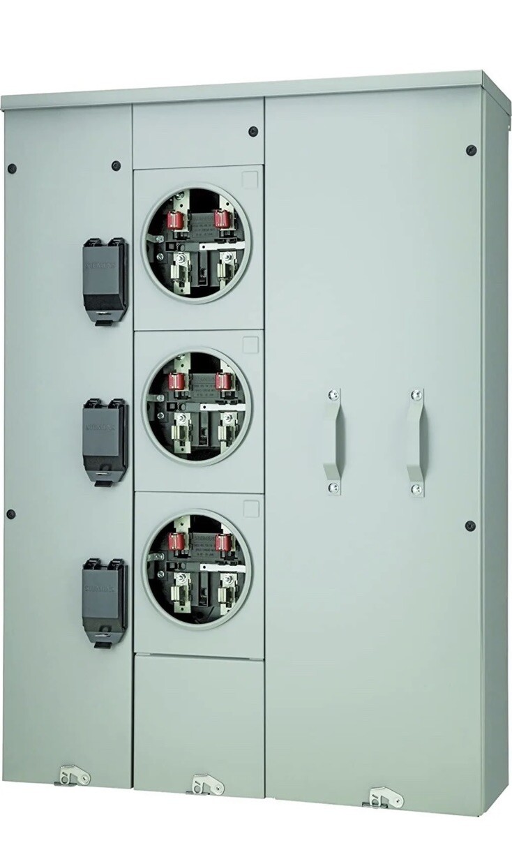 Siemens 3-Gang 300A 125 Amp RING UNI-PAK Meter Stack WP3311 40892875225 ...