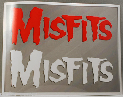 Misfits Sticker, punk rock band decal, Fiends, Stick on instruments ...
