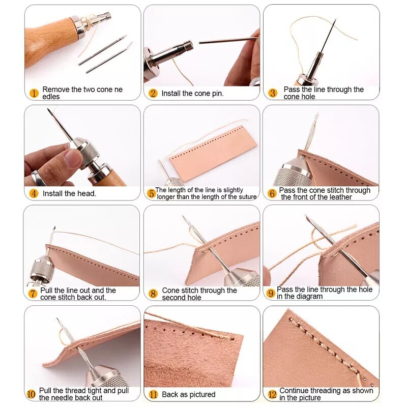 Speedy Sewing Awl DIY Stitcher Needle Repair Tools Kits for Leather ...
