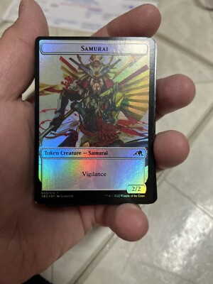 Treasure / Samurai FOIL TOKEN - MTG Kamigawa Neon Dynasty Rares ...