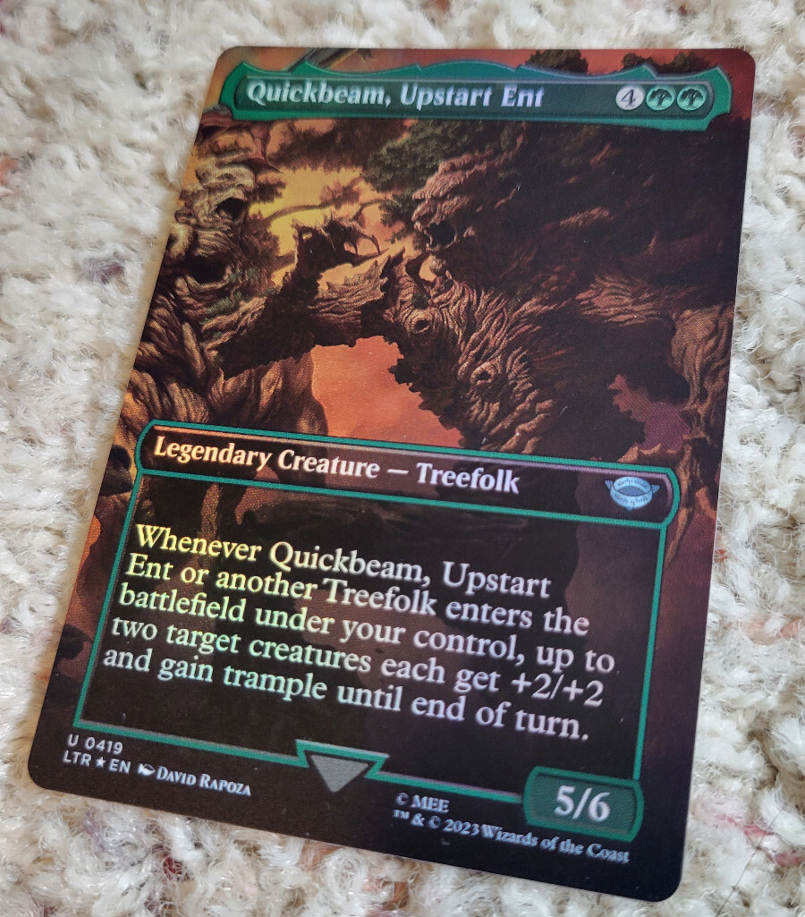 Magic LOTR: Tales of Middle Earth BORDERLESS FOIL Quickbeam, Upstart Ent x1 | eBay
