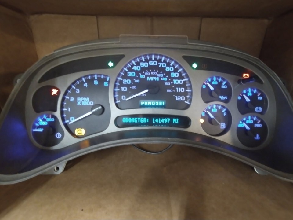GMC Denali Speedometer REBUILT Yukon Denali Speedo Cluster, Blue Led 03 ...
