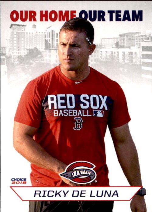 2018 Greenville Drive Choice #34 Ricky De Luna Strength Coach Baseball ...