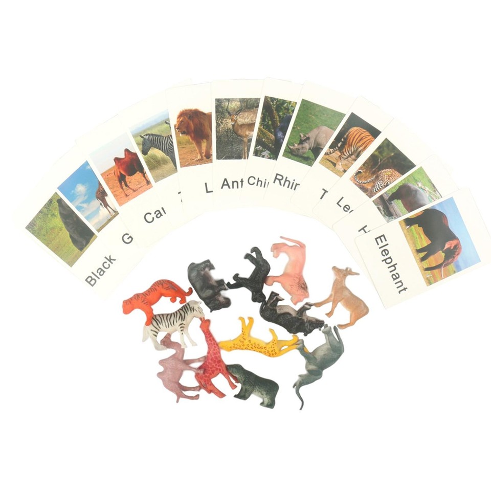 12Pcs Animal Matching Card Light Table Toys Teaching Aid Matching ...