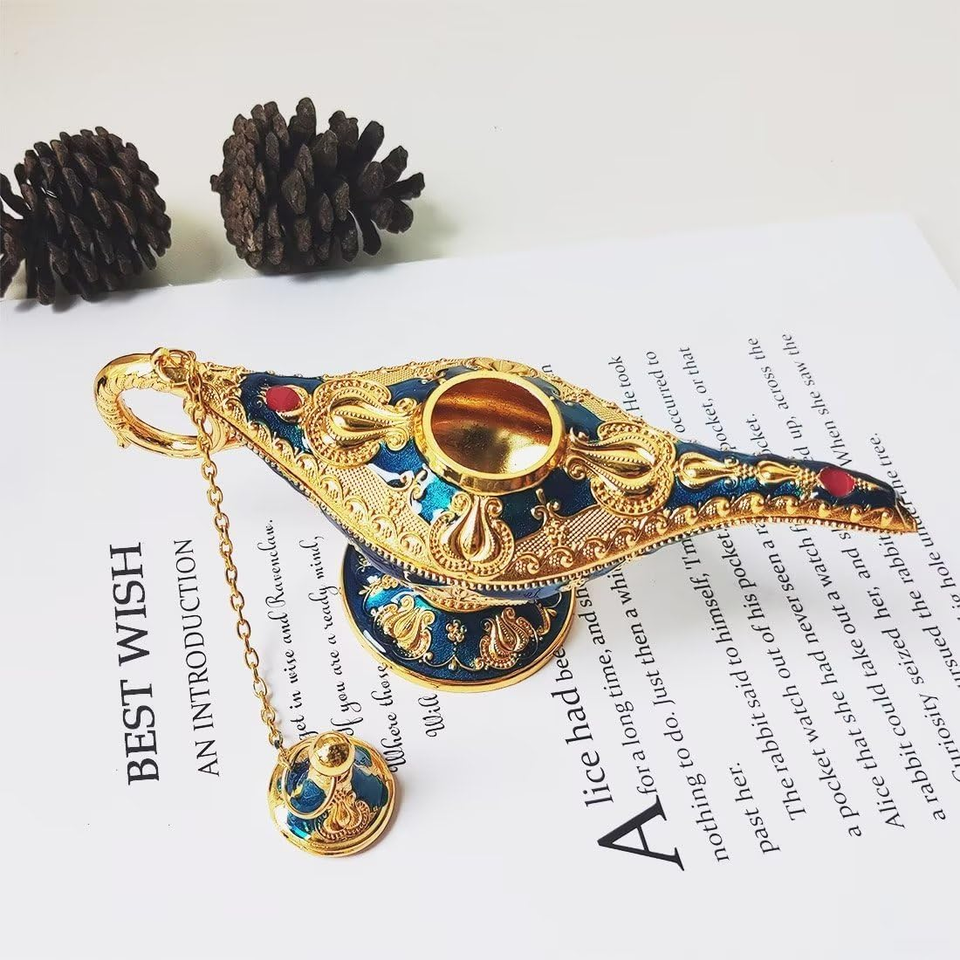 Vintage Aladdin Magic Genie Lamp,Arabian Nights Costume Prop Lamp for ...