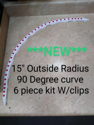 Racing Borders for AFX H.O. Track! 15" outer radius 1/4 turn 6-pc kit w ...