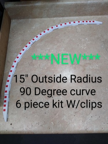 Racing Borders for AFX H.O. Track! 15" outer radius 1/4 turn 6-pc kit w ...