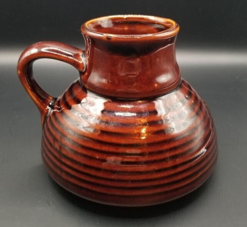 Vintage Large Brown Ceramic Mug Coffee Cup Non-Spill, Rubber Base ...