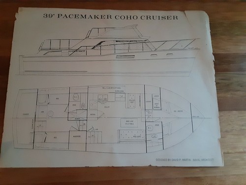 VTG 1967 39' PACEMAKER COHO CRUISER LAYOUT & FULL SPECIFICATIONS AD ...
