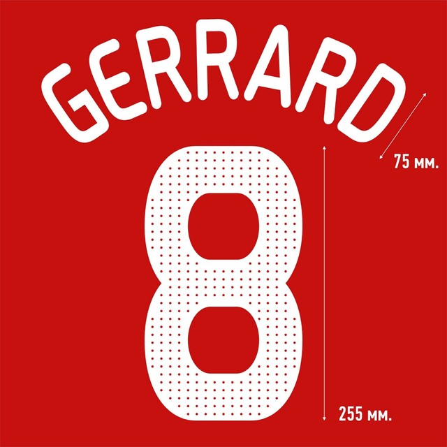 Gerrard 8. Liverpool Home football shirt 2008 - 2010 FLEX NAMESET NAME ...