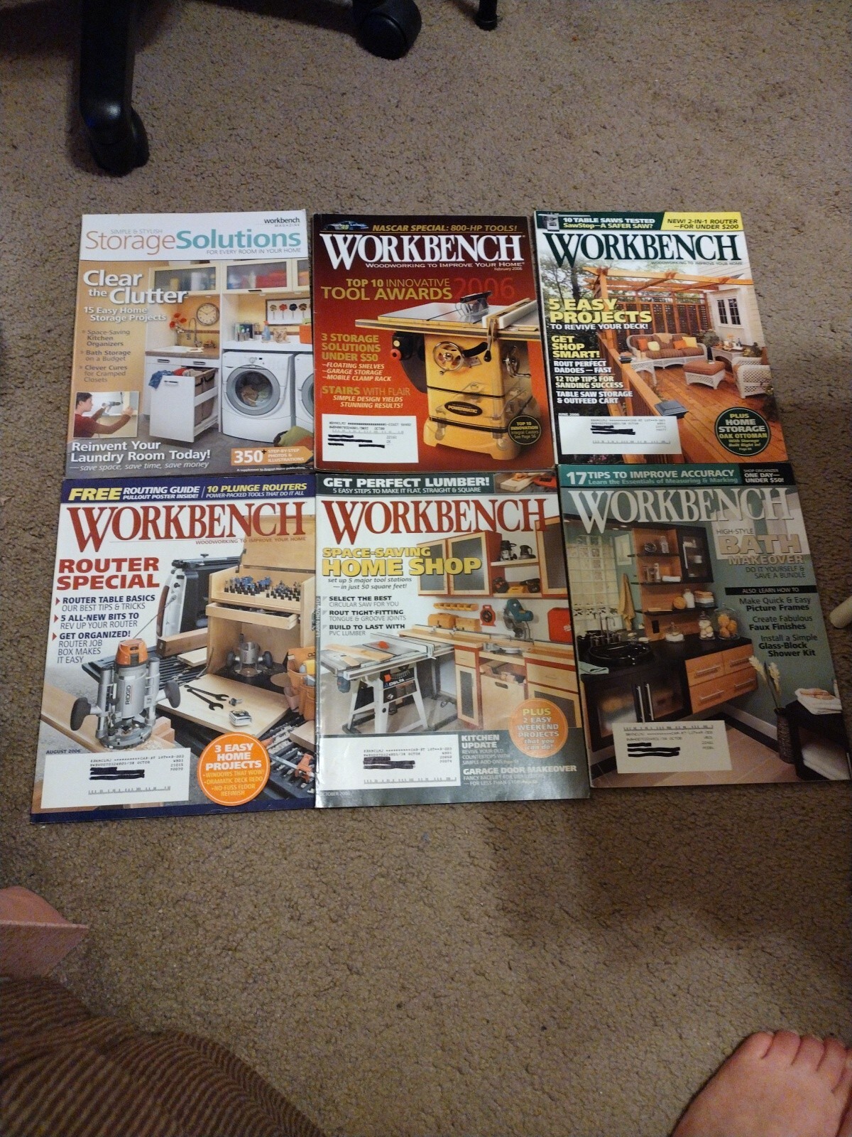 WORKBENCH Magazines, LOT OF 5, 2006 + Storage Solutions | eBay