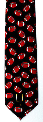 Field Goal Men's Necktie Football Field Team Gift Coach Sports Black ...