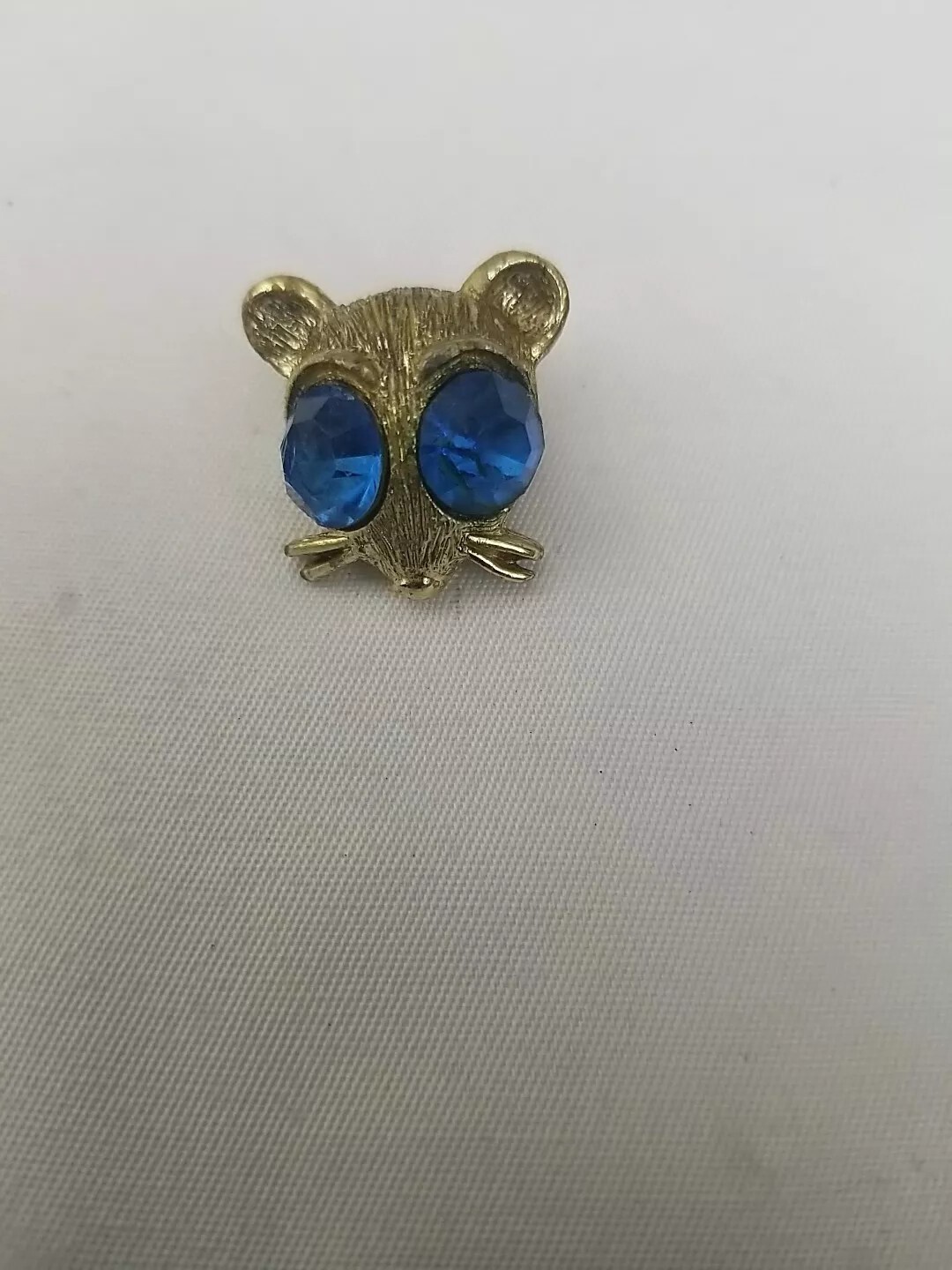 Vintage Tiny Mouse With Huge Blue Eyes Mouse Pin Broo… - Gem