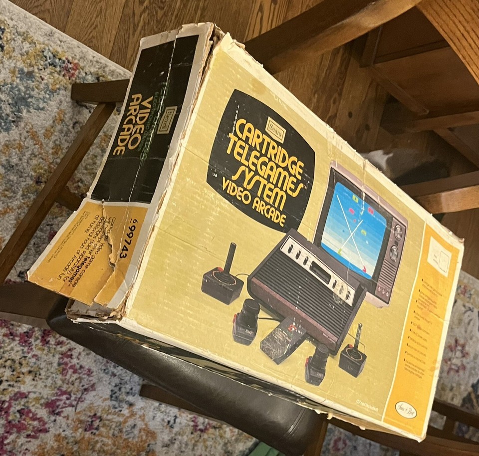 atari 2600 Sears heavy sixer console IN BOX. Everything Shown Is ...